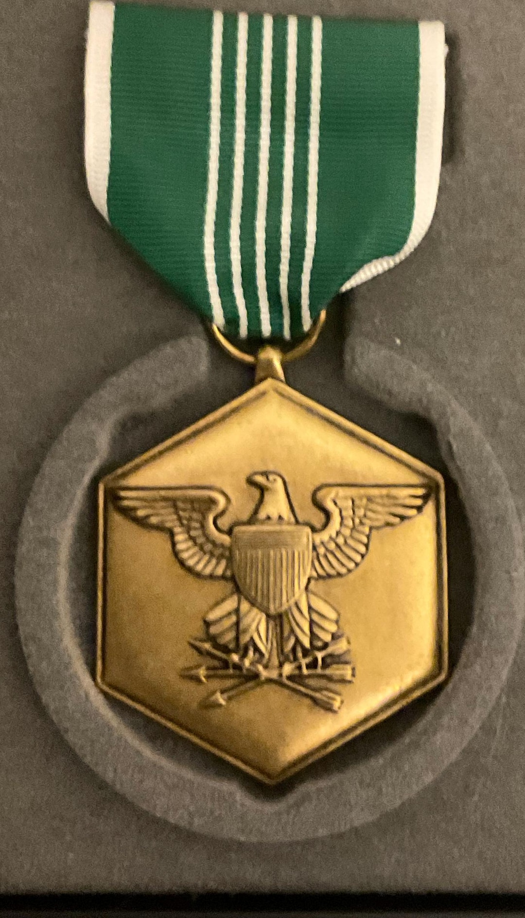 Vintage Military Green and White Ribbon Merit Medal - Etsy