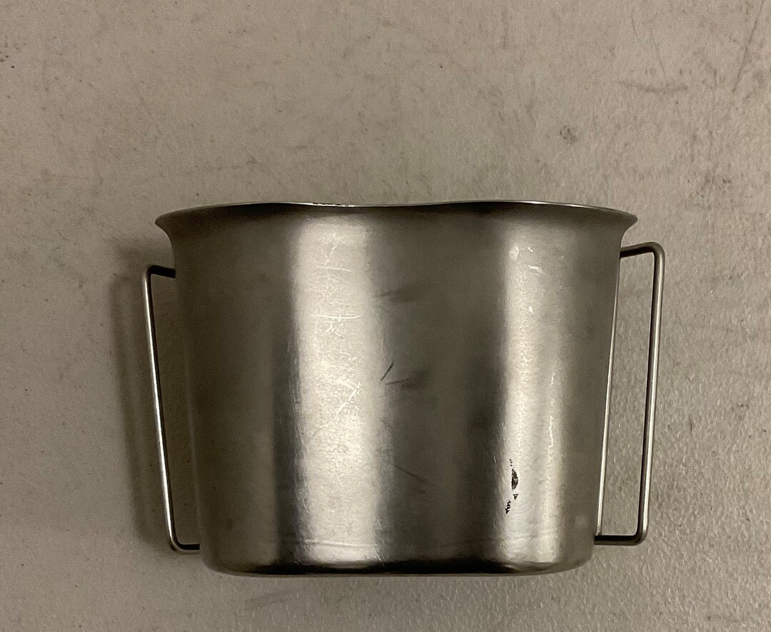 US Military Stainless Steel Canteen Cup With Handles . Used but Good ...