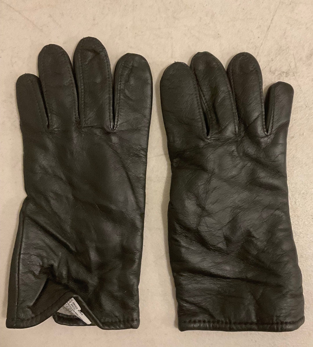 US Military Issue Unisex Black Leather Dress Gloves Size 9 - Etsy