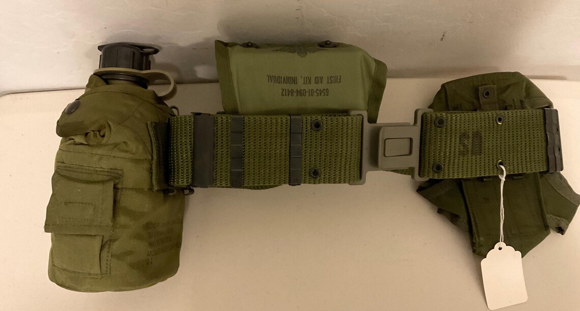 Equipment Belt Set With Individual First Aid Kit, M16 Alice Pouch, and ...