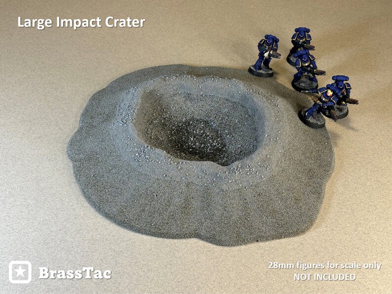 Sci-fi / Warhammer Scatter Terrain: Large Impact Crater, Gray Flock ...