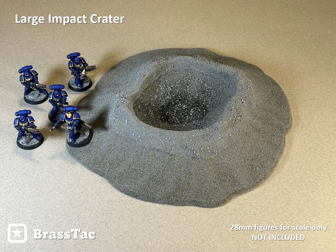 Sci-fi / Warhammer Scatter Terrain: Large Impact Crater, Gray Flock ...
