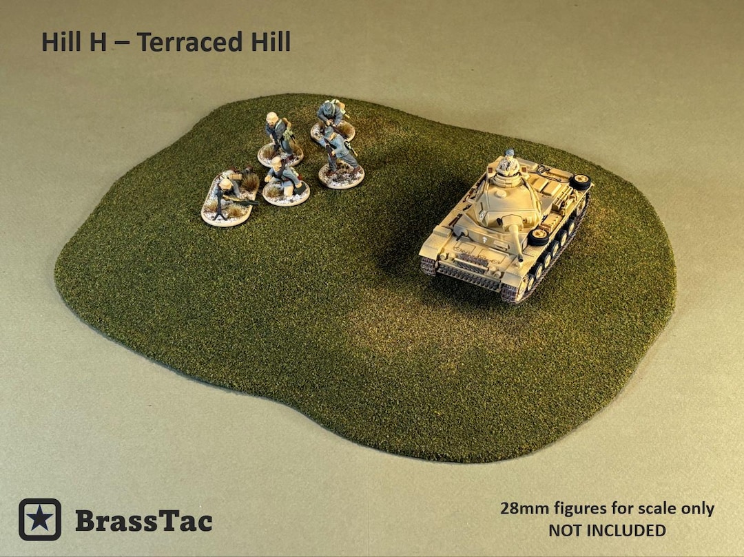 28mm Wargame Terrain Bolt Action & Black Powder: Terraced Hill, Light ...