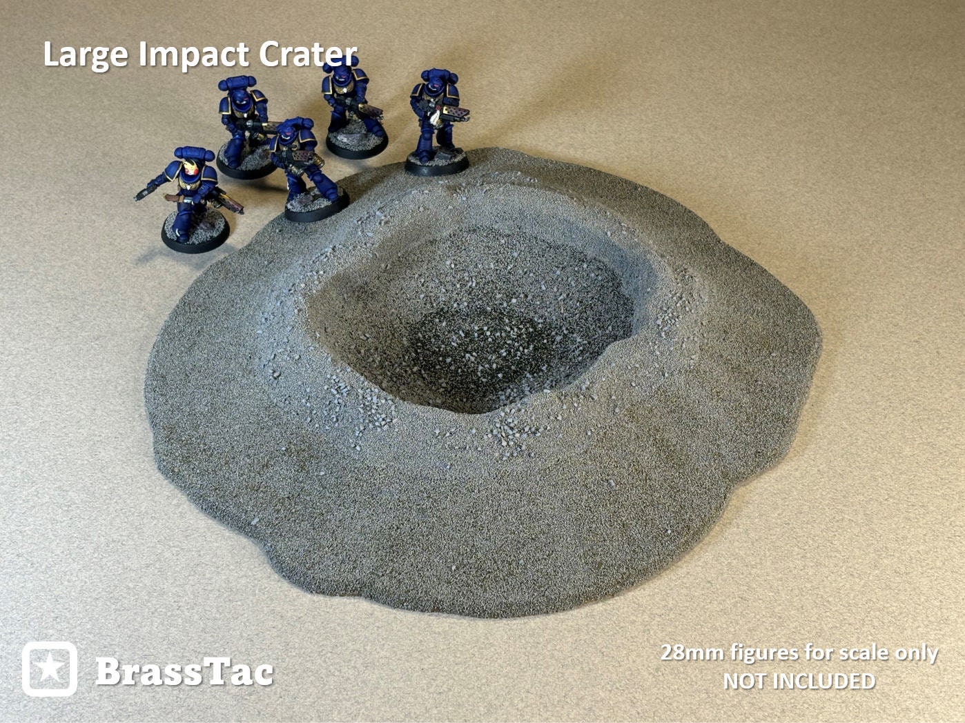 Sci-fi / Warhammer Scatter Terrain: Large Impact Crater, Gray Flock ...