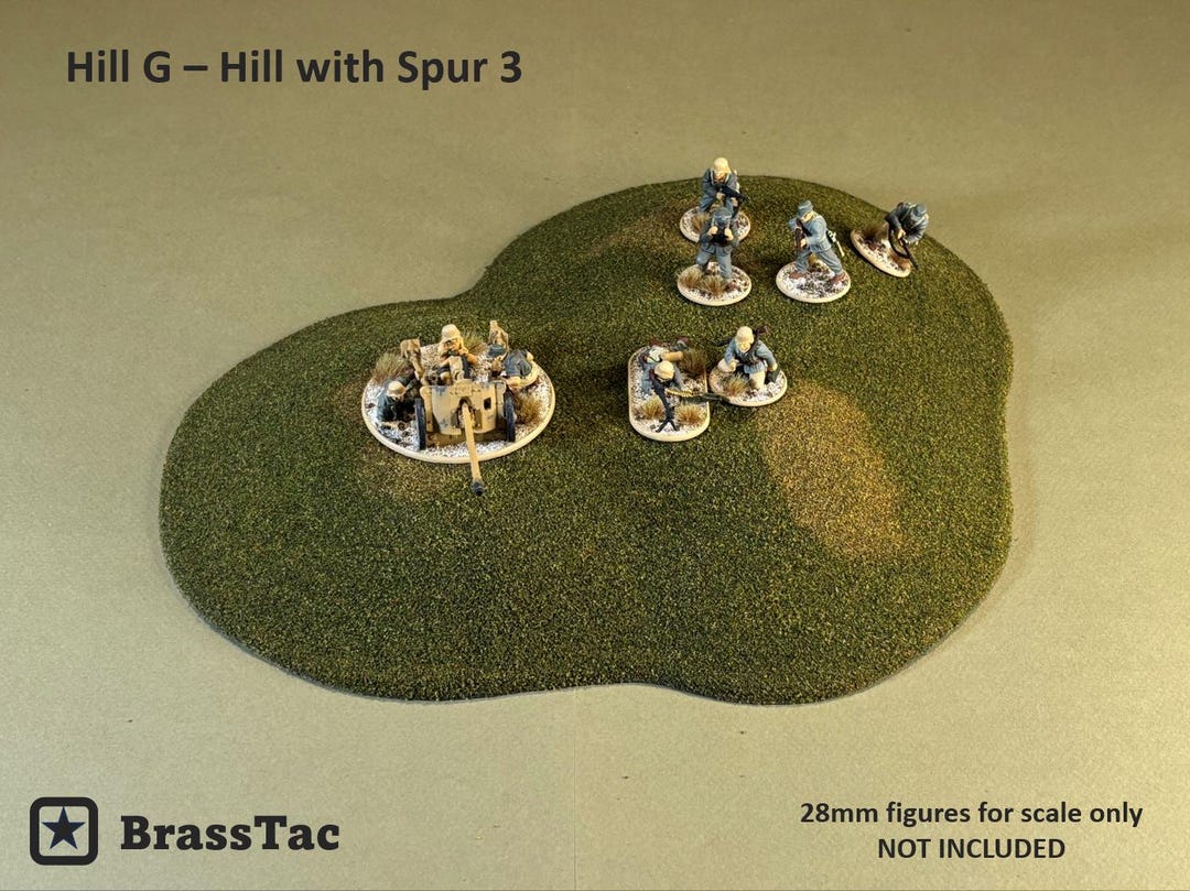 28mm Wargame Terrain Bolt Action & Black Powder: Hill W/ Spur, Light ...