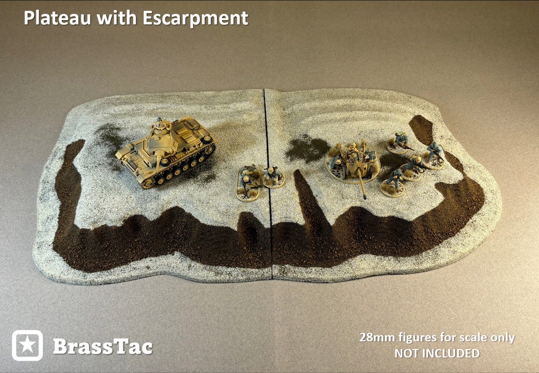28mm Wargame Terrain Bolt Action: Desert Plateau With Escarpment desert ...