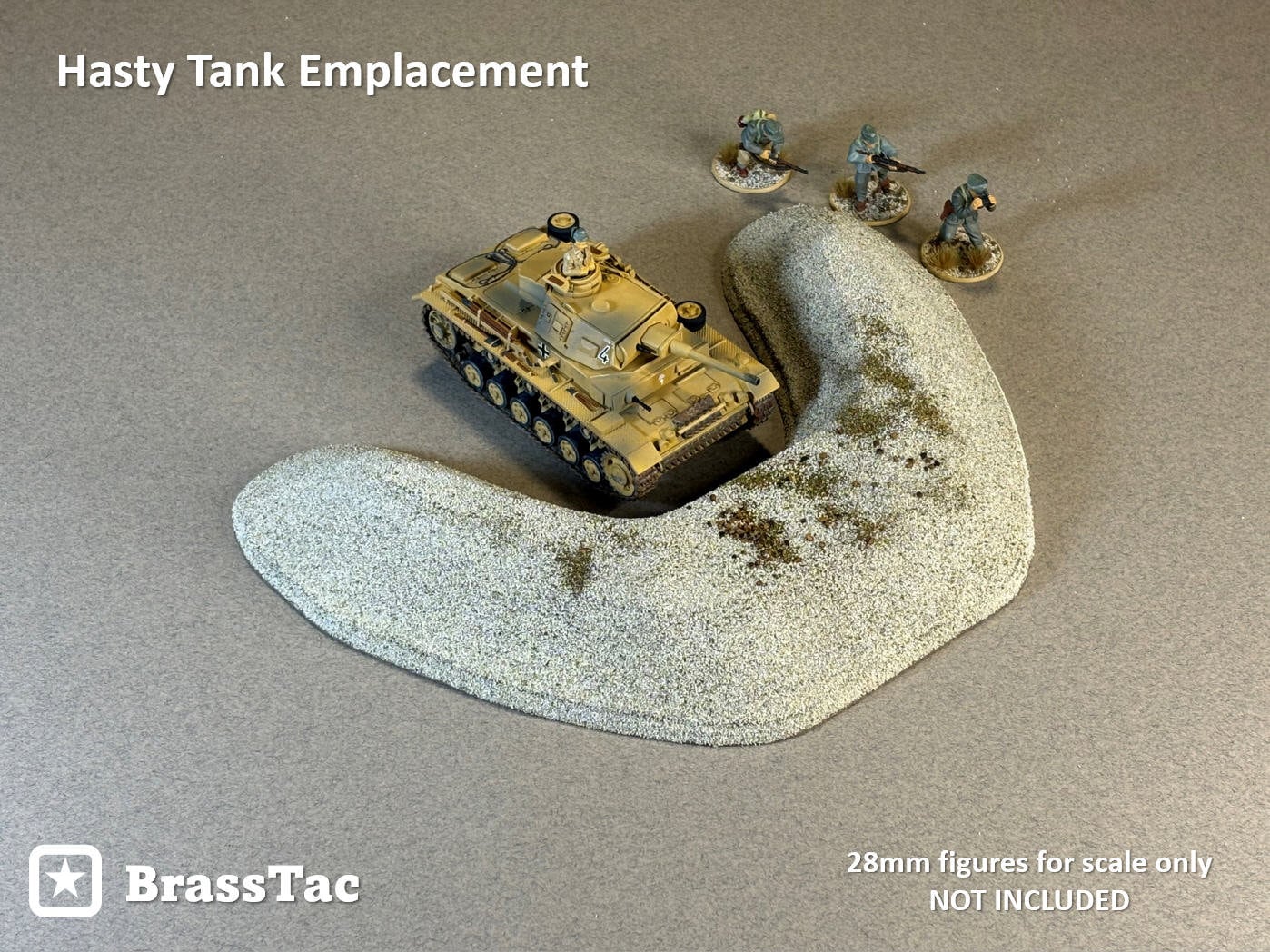 28mm Wargame Terrain for Bolt Action: 2 Desert Hasty Tank Emplacements ...