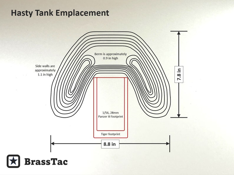 28mm Wargame Terrain for Bolt Action: 2 Desert Hasty Tank Emplacements ...