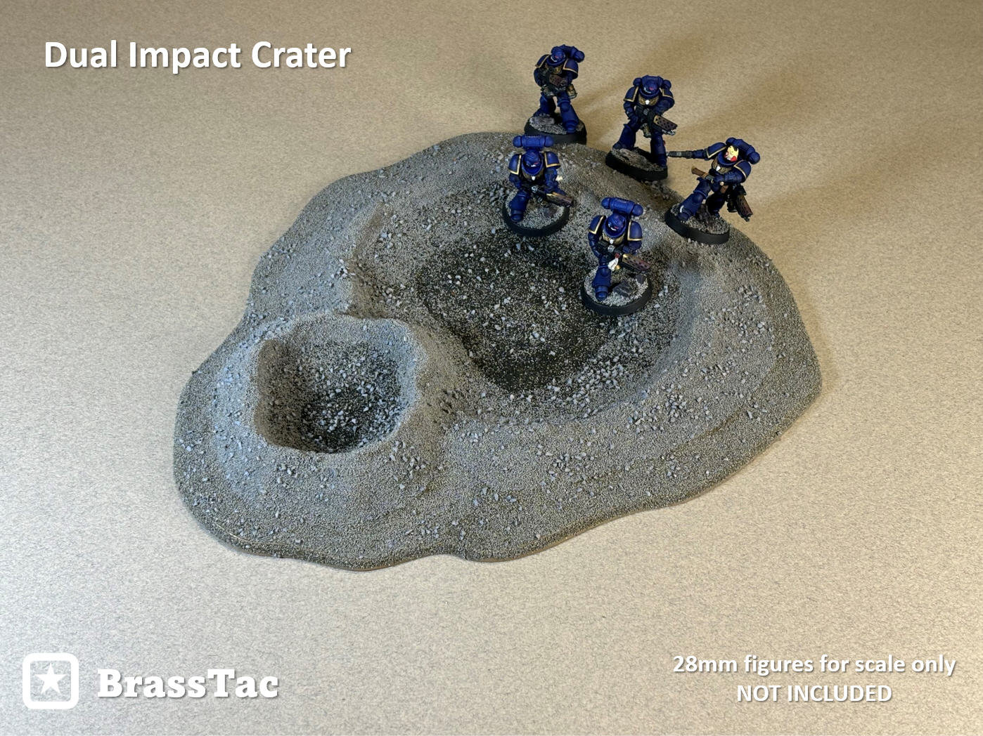 Sci-fi / Warhammer Scatter Terrain: Dual Impact Crater, Gray Flock ...