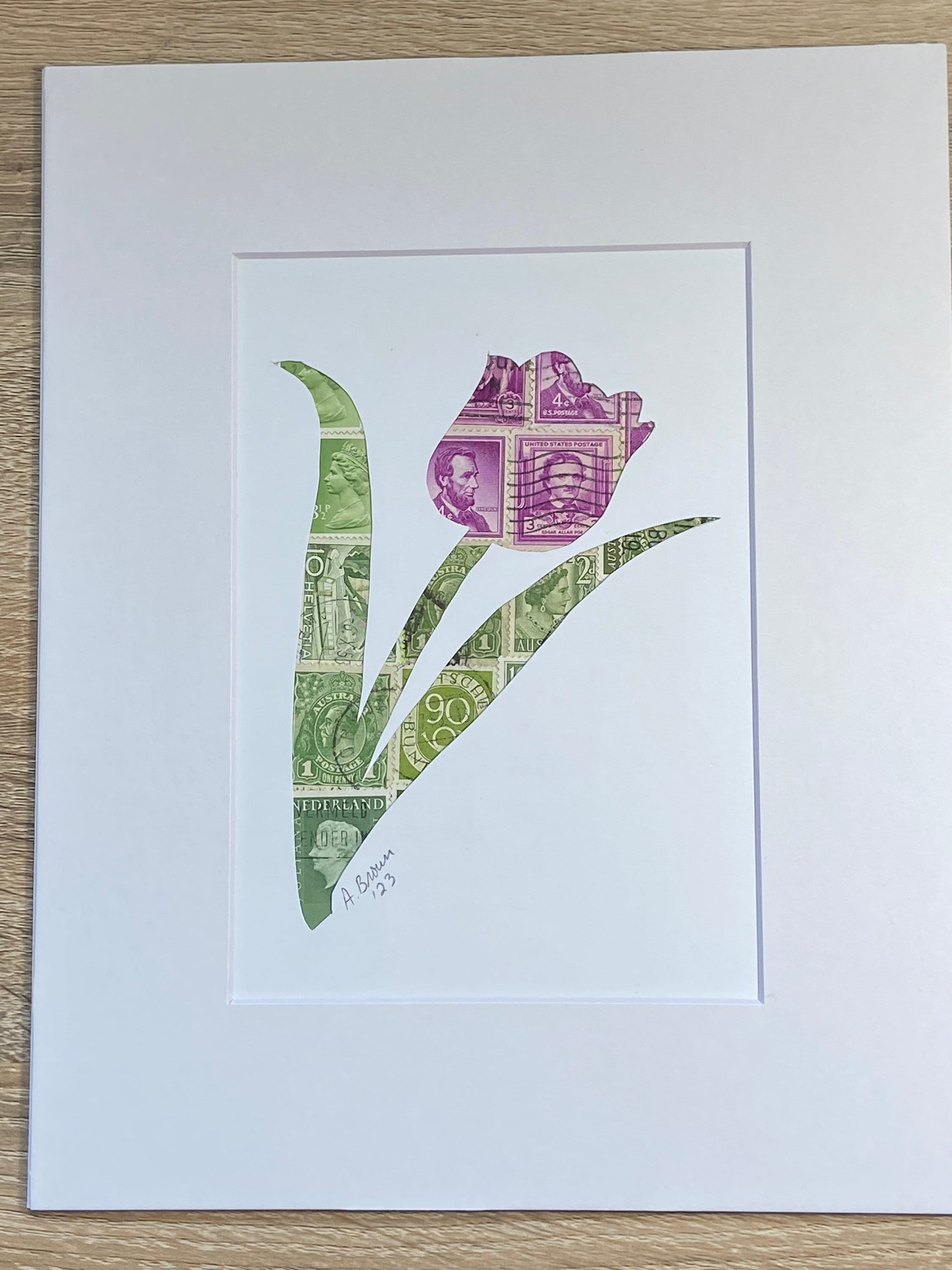 Tulip Postage Stamp Artwork - Etsy