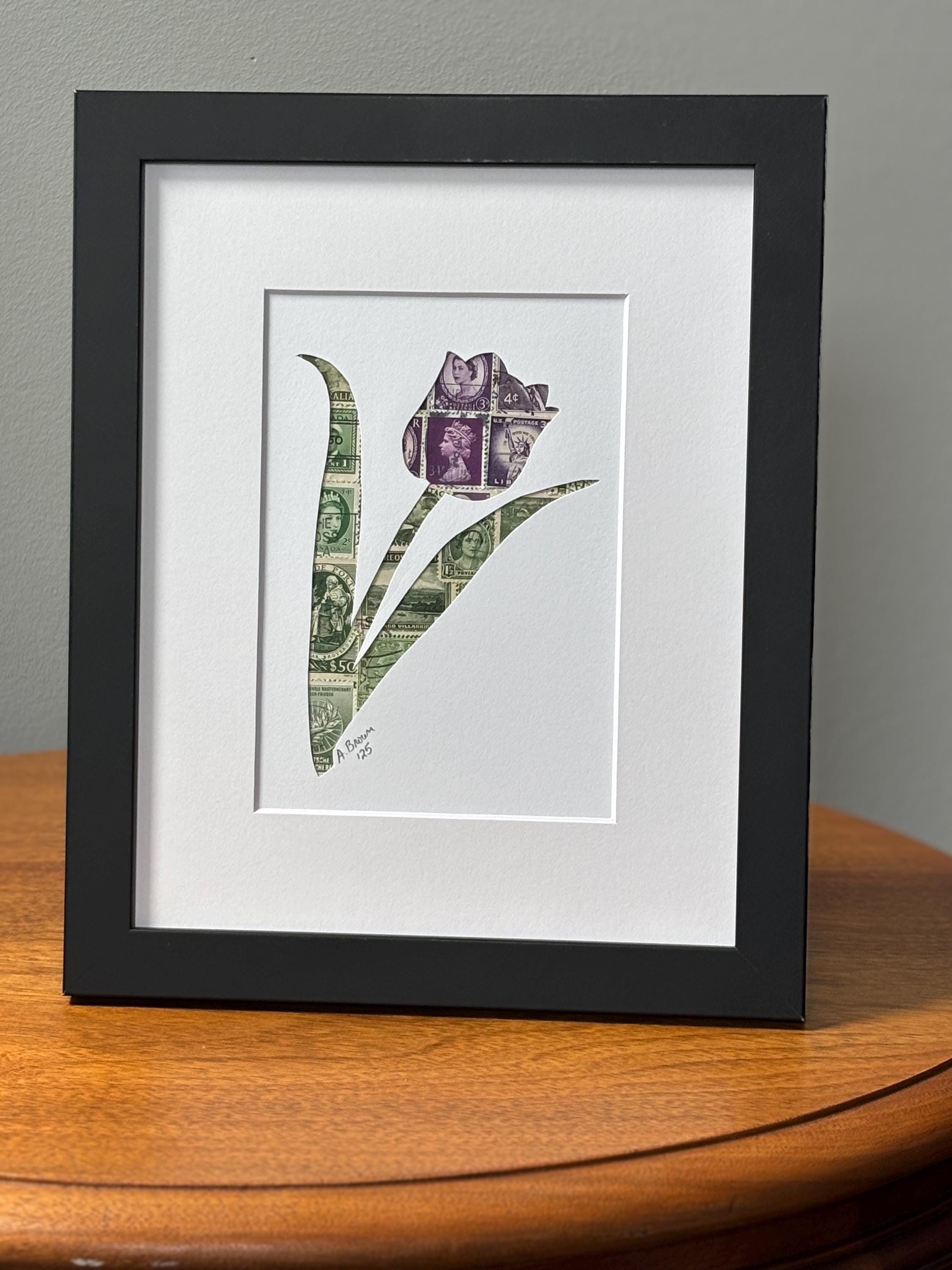 Tulip Postage Stamp Artwork - Etsy