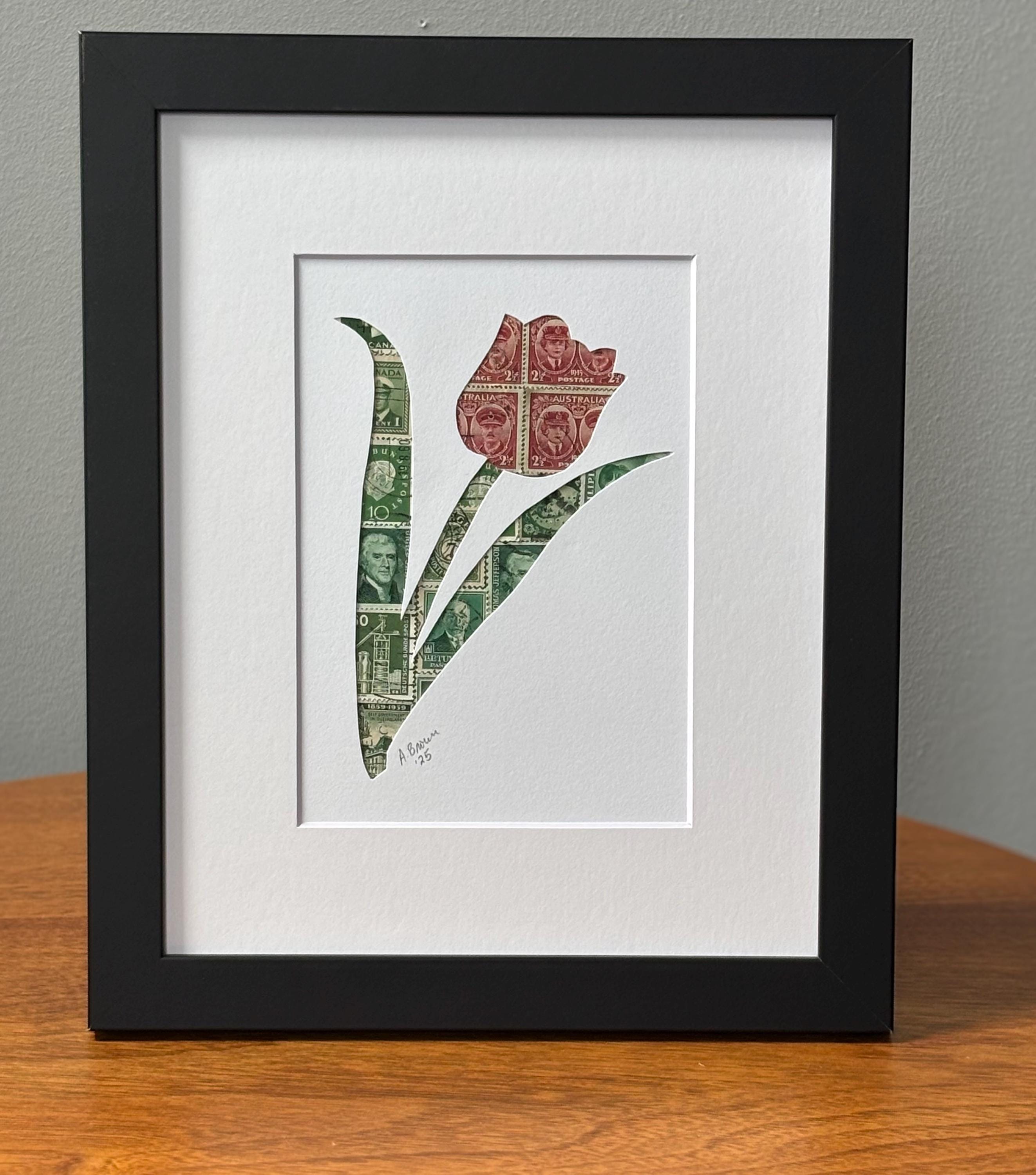 Tulip Postage Stamp Artwork - Etsy