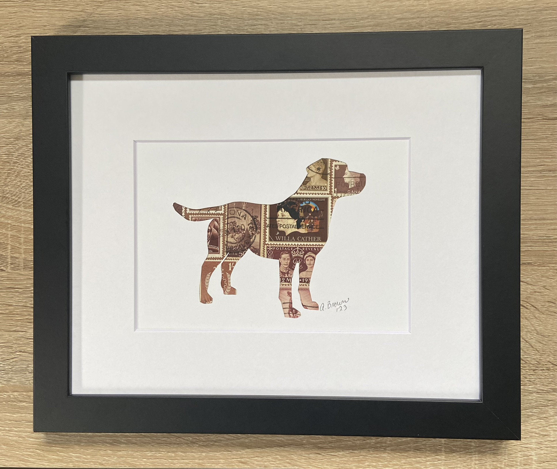 Chocolate Lab Postage Stamp Artwork - Etsy
