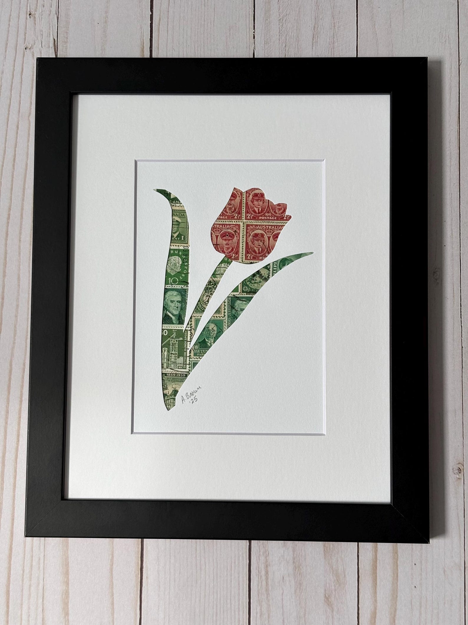 Tulip Postage Stamp Artwork - Etsy