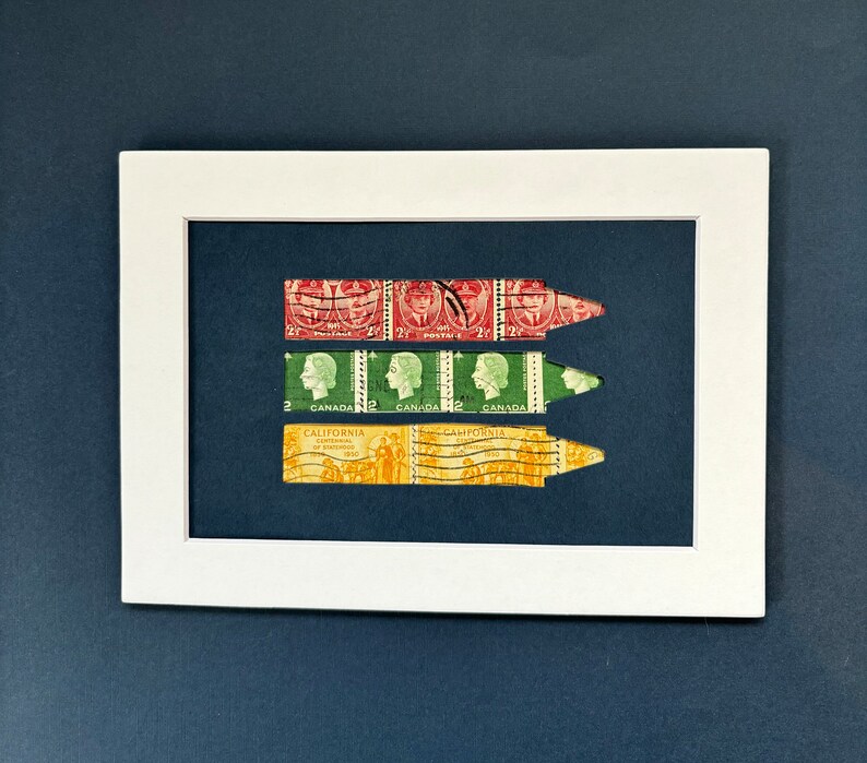 Mini Crayon Stamp Art - Etsy