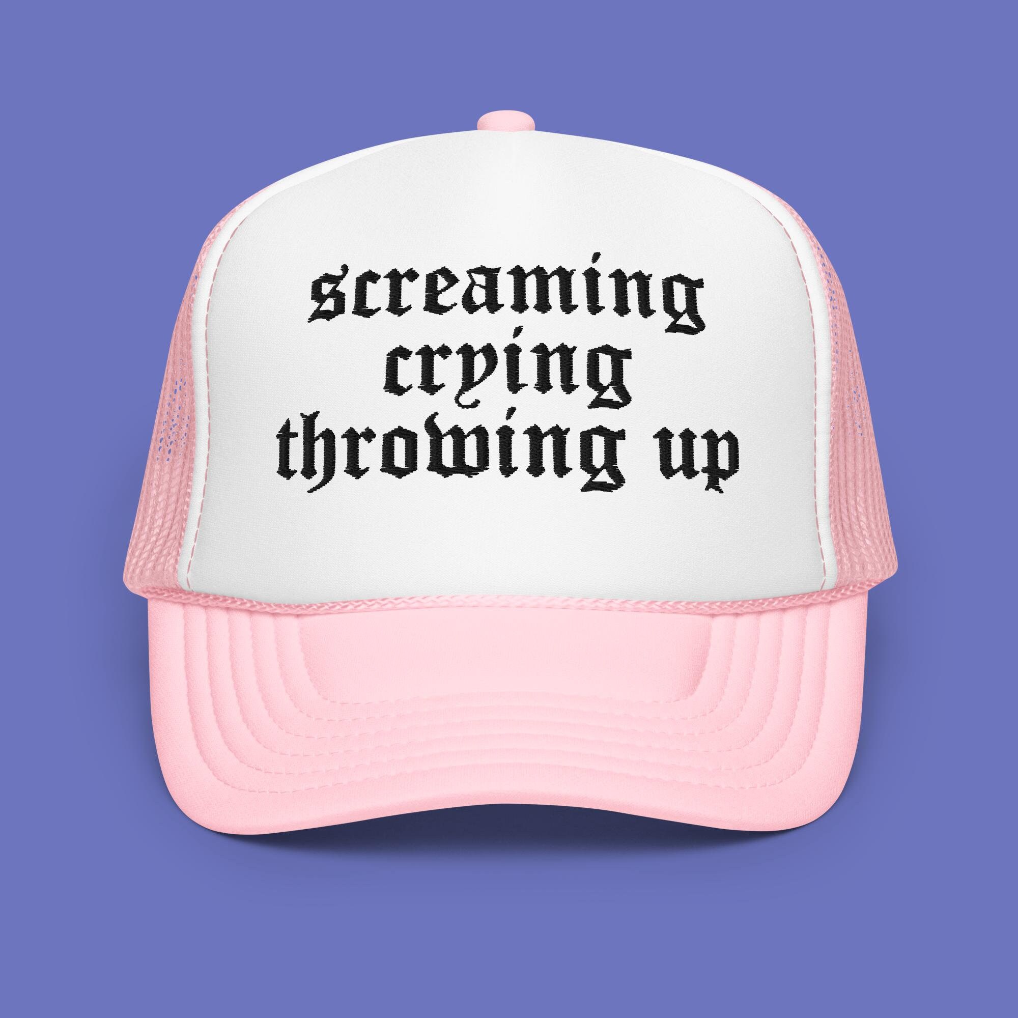 Screaming Crying Throwing up Foam Trucker Hat, Funny Y2k Trucker Hat ...