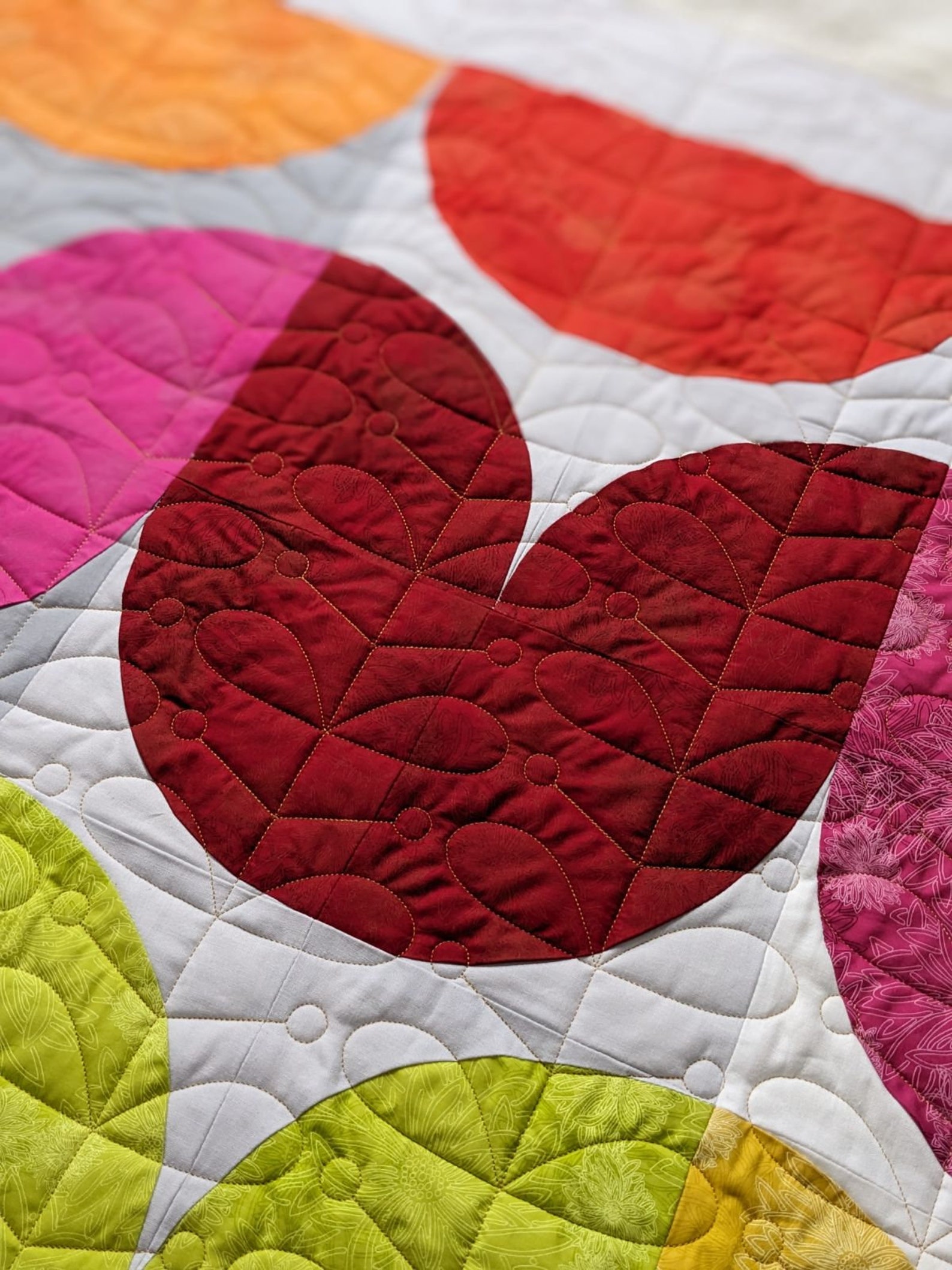 Flower Moon Quilt Pattern, Flower Rainbow Quilt, Rainbow Quilt ...