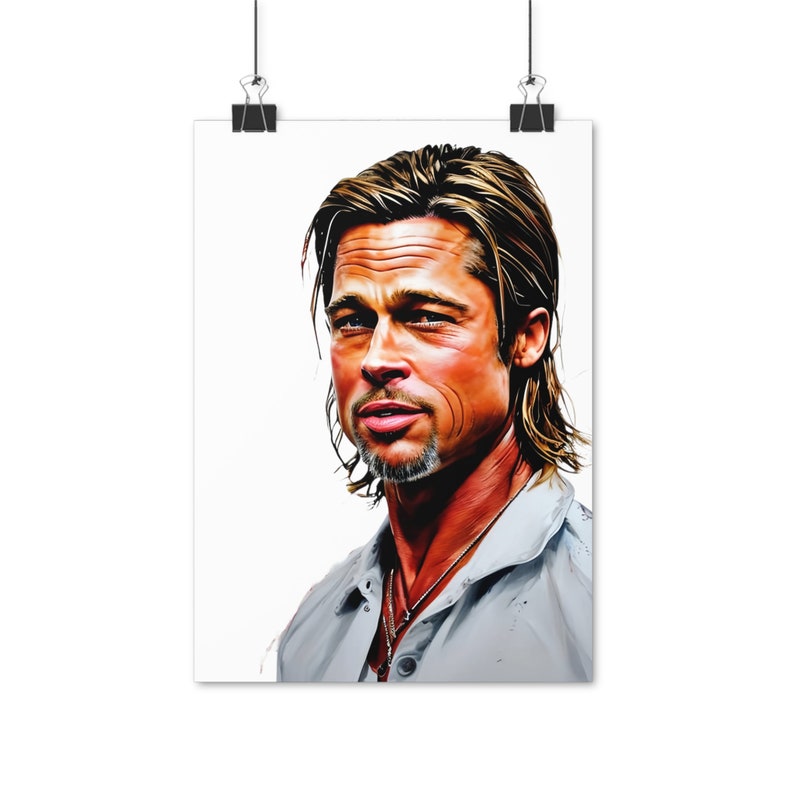 Brad Pitt Poster matte/glossy Multiple Sizes - Etsy