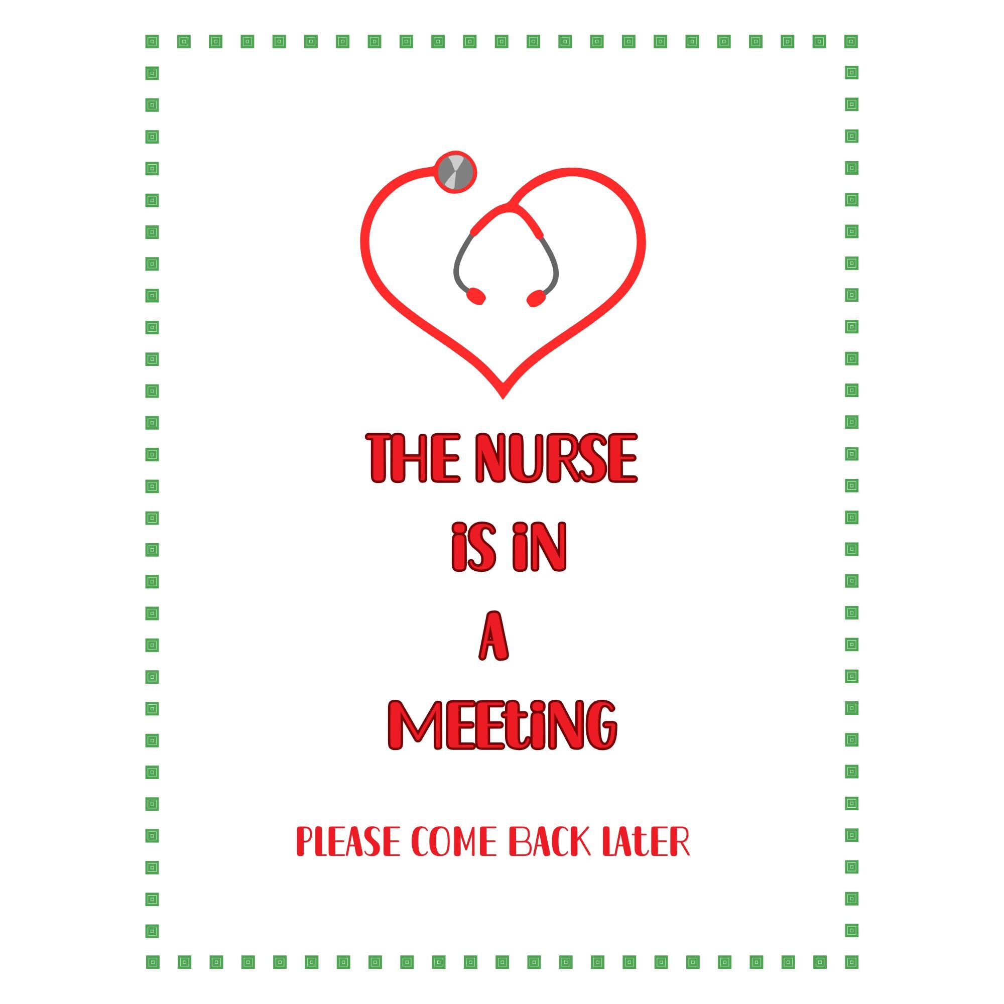 School Nurse Office Door Signs. Set of Six Colorful Signs for Your ...