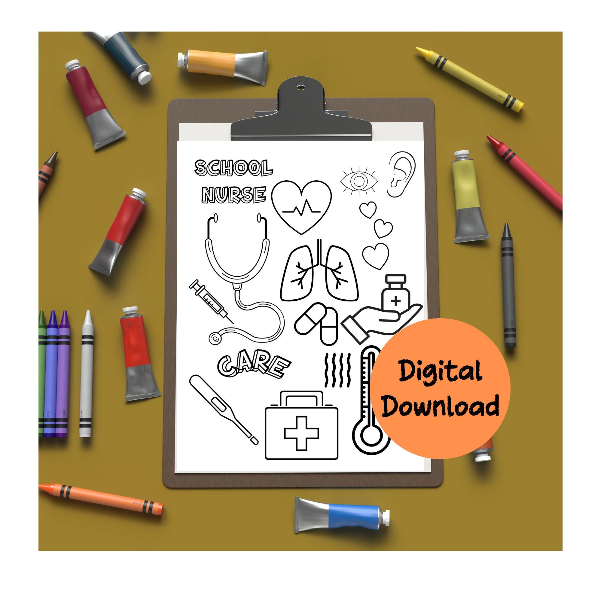 School Nurse Coloring Pages