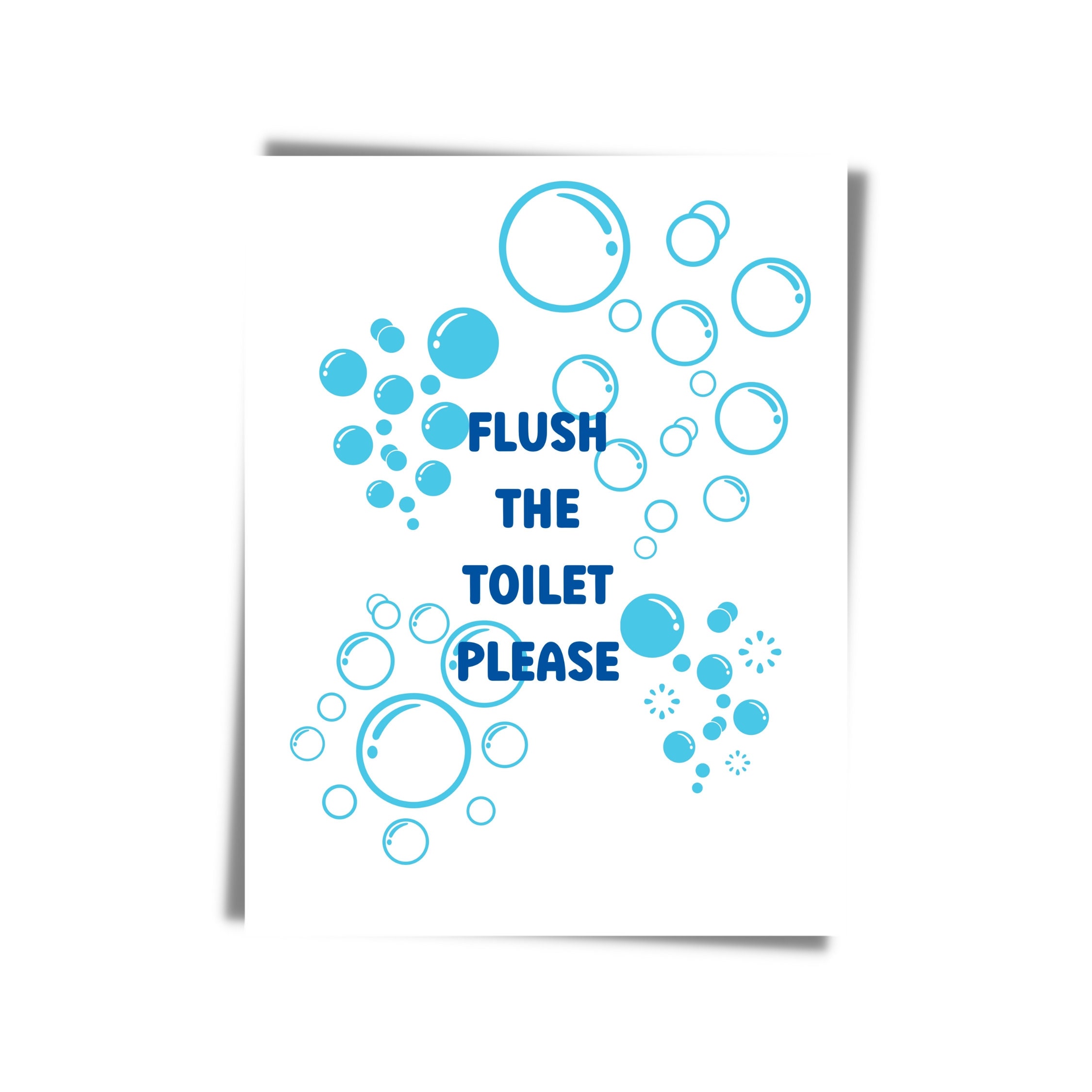 Handwashing Set of Two Wash Your Hands and Flush the Toilet Signs for ...