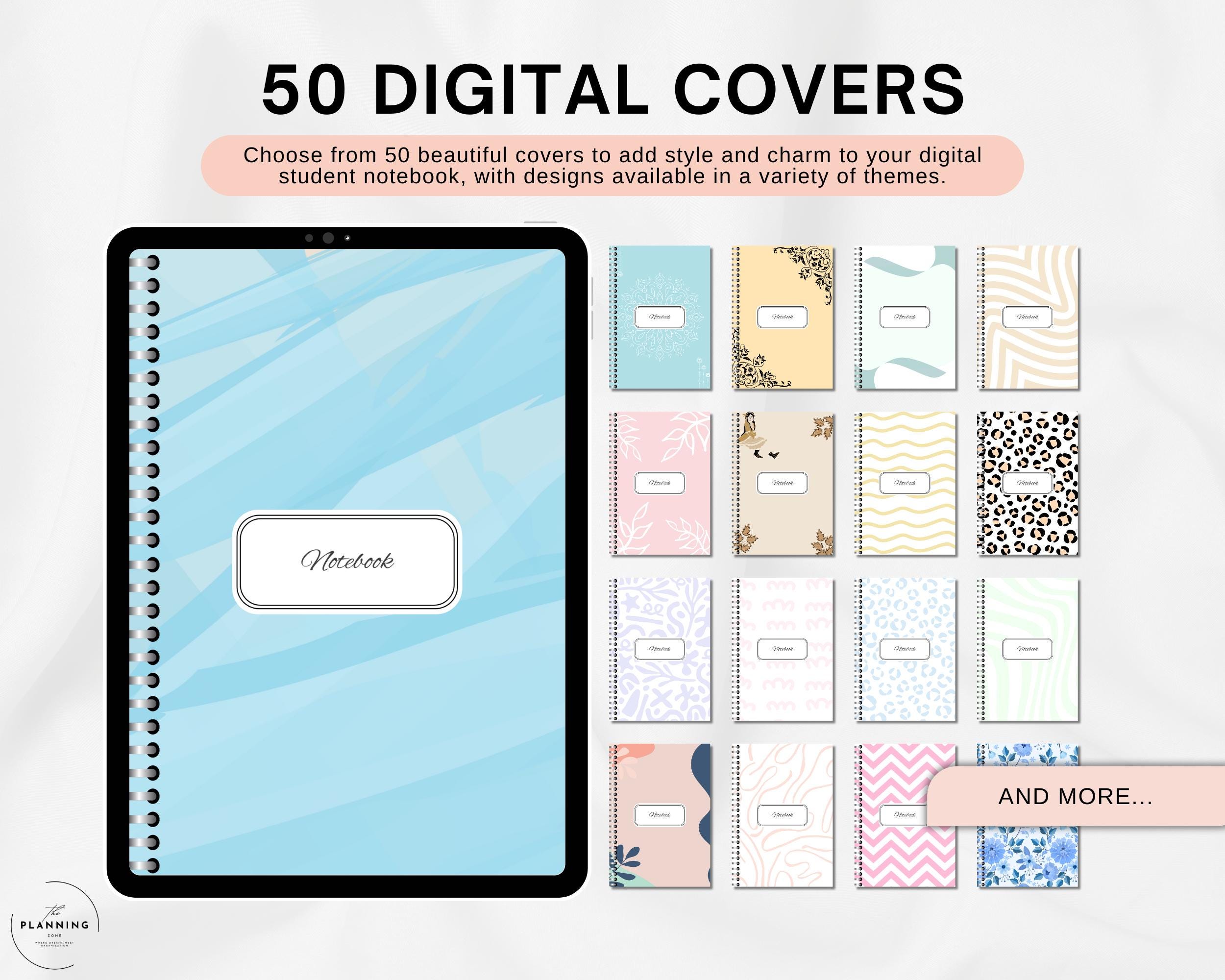 Portrait Digital Student Notebook With Tabs, Goodnotes Notebook, iPad ...