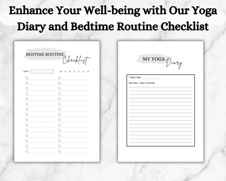 Digital Yoga Planner With Meditation Tracker: Yoga Journal | Yoga Poses ...