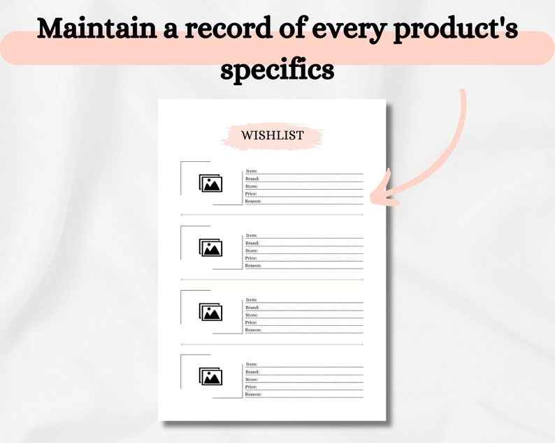 Printable Wish List Sheet, Christmas, Birthday, Holiday, Shopping Wish ...