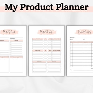 Printable Product Planner: Profit Tracker, Printable Product Launch ...