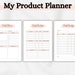 Printable Product Planner: Profit Tracker Printable Product - Etsy