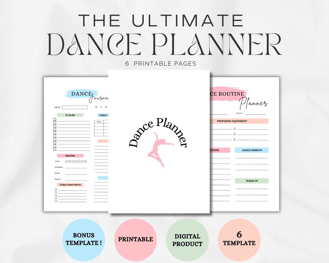 Printable Dance Planner: Dance Routine Planner Dance Journal - Etsy