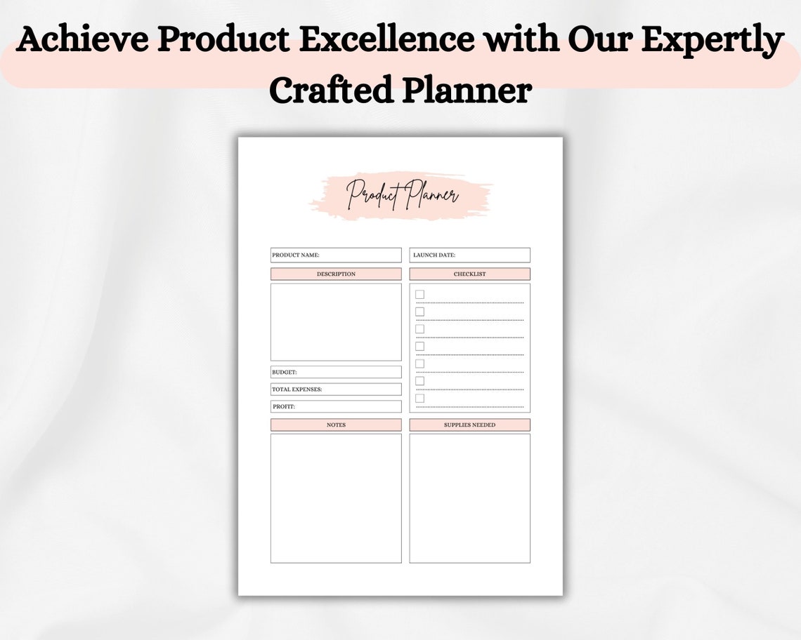 Printable Product Planner: Profit Tracker Printable Product - Etsy