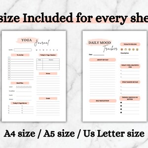 Digital Yoga Planner With Meditation Tracker: Yoga Journal, Yoga Poses Planner, Printable Yoga ...