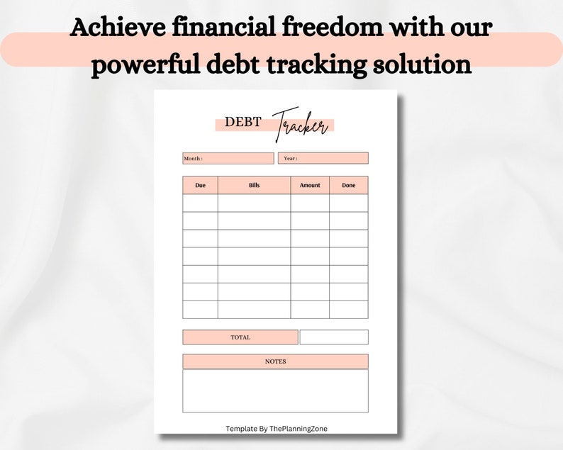 Printable Debt Tracker: Debt Management Debt Snowball Debt - Etsy