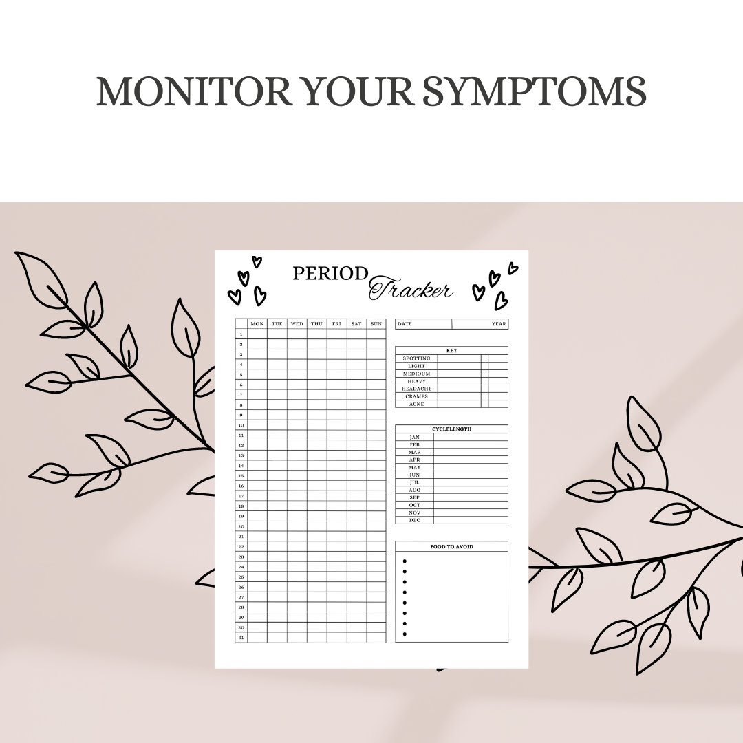Printable Period Tracker: Symptom Tracking Menstrual Journal - Etsy