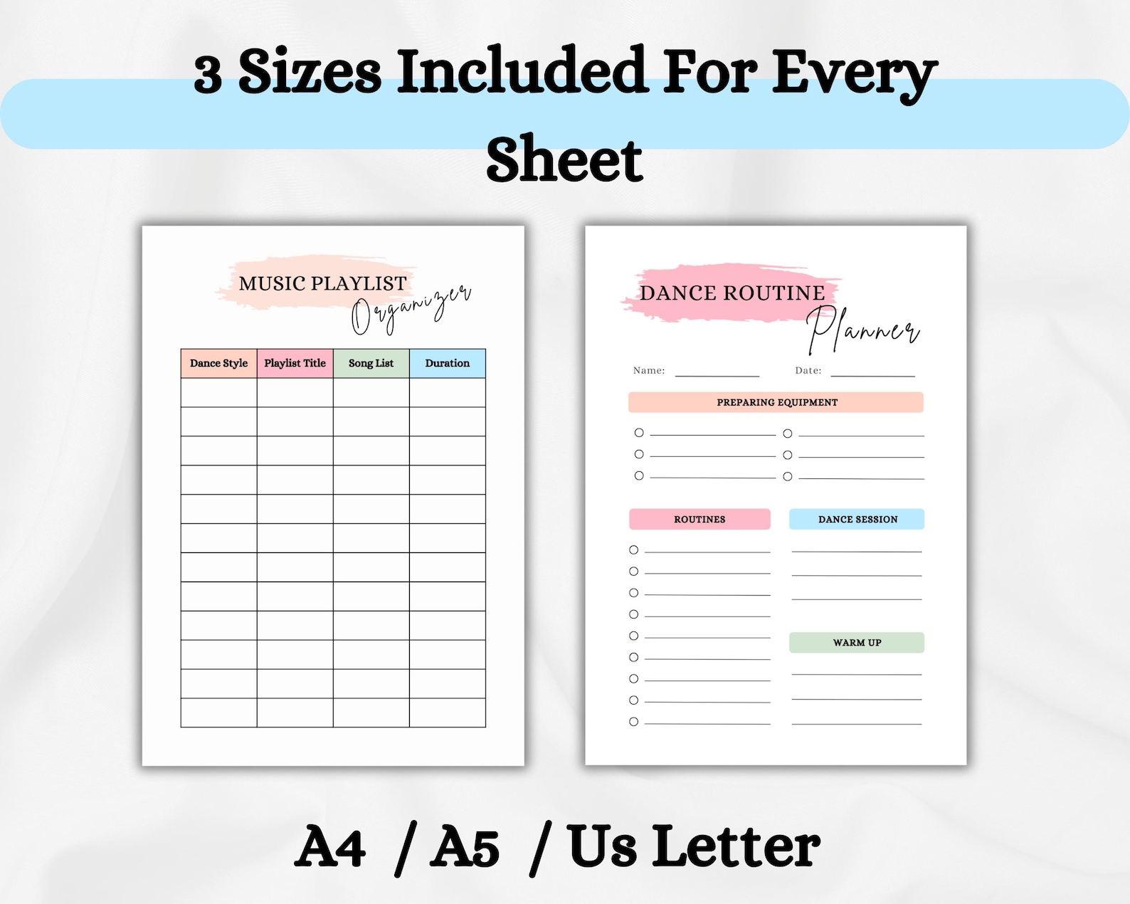 Printable Dance Planner: Dance Routine Planner, Dance Journal, Dance ...