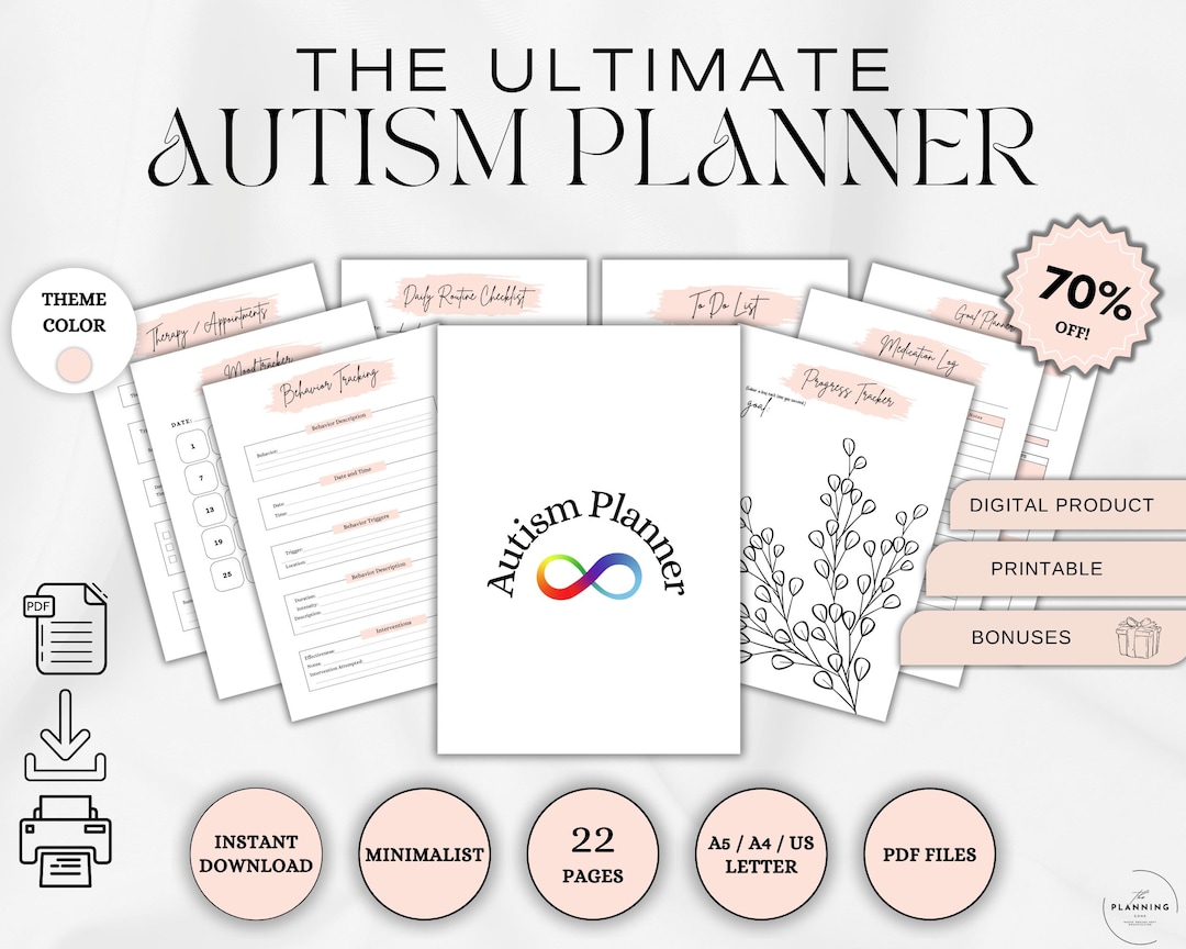 Printable Autism Planner, Autism Planner Adult, Daily Planner for ...
