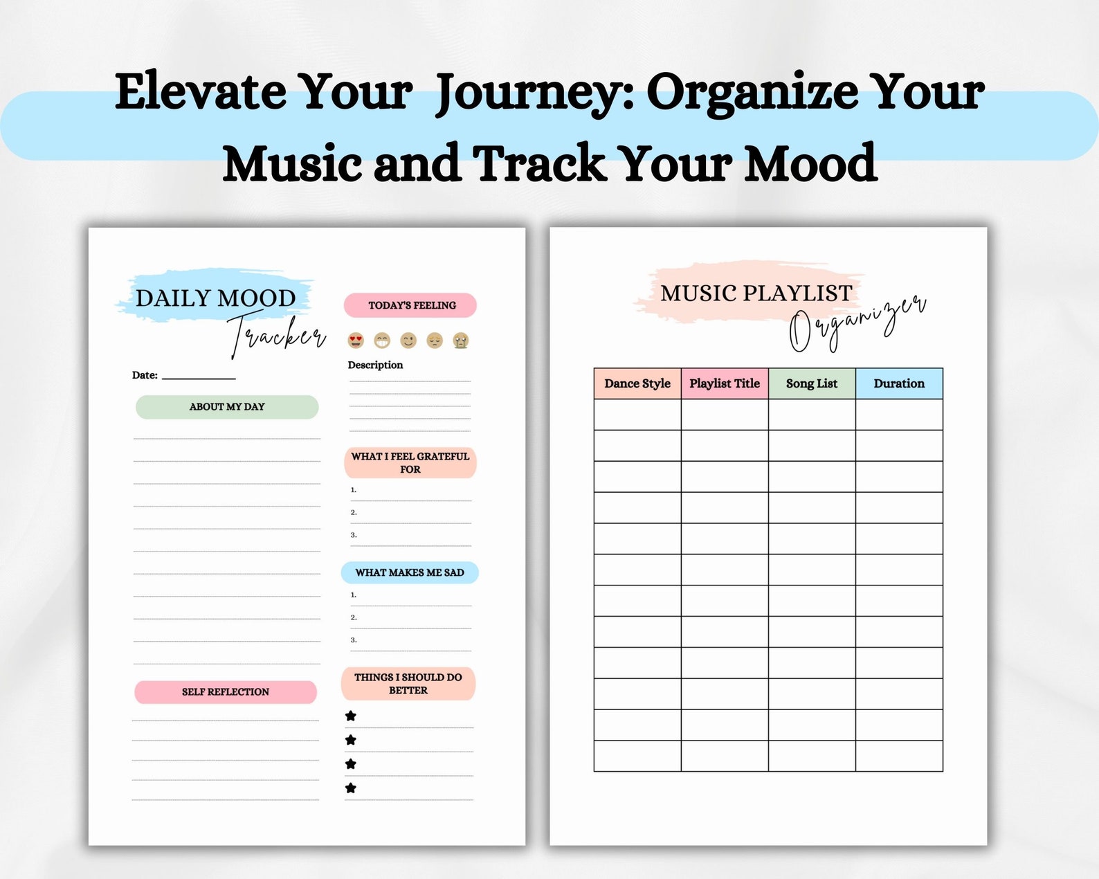 Printable Dance Planner: Dance Routine Planner, Dance Journal, Dance ...