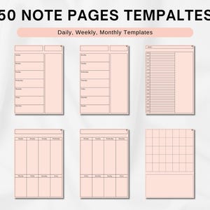 Portrait Digital Student Notebook With Tabs, Goodnotes Notebook, iPad ...