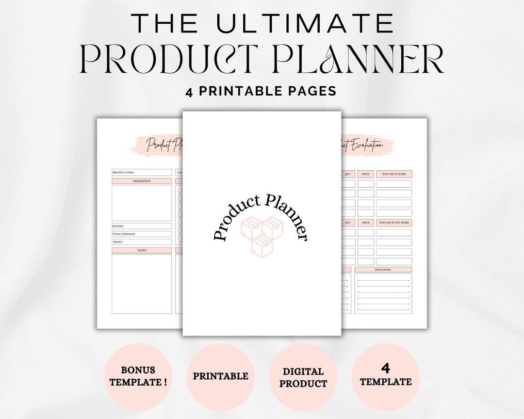 Printable Product Planner: Profit Tracker, Printable Product Launch ...