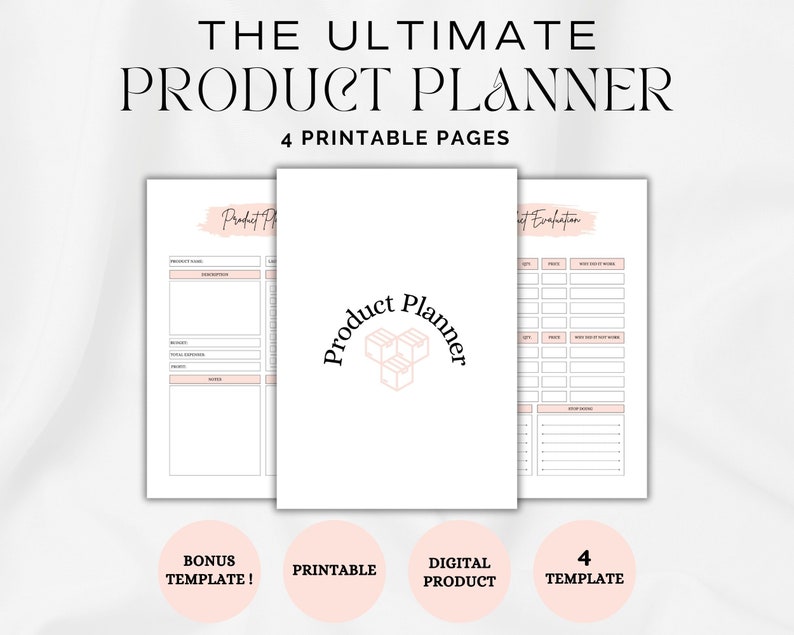 Printable Product Planner: Profit Tracker, Printable Product Launch ...