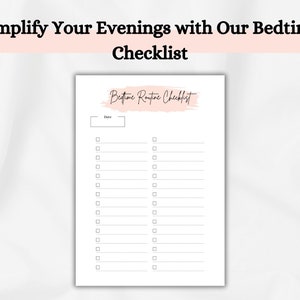 Printable Bedtime Routine, Sleep Tracker, Sleep Goals, Bedtime ...
