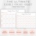 Printable Family Chore Chart, Weekly Family Chore Chart, Family ...