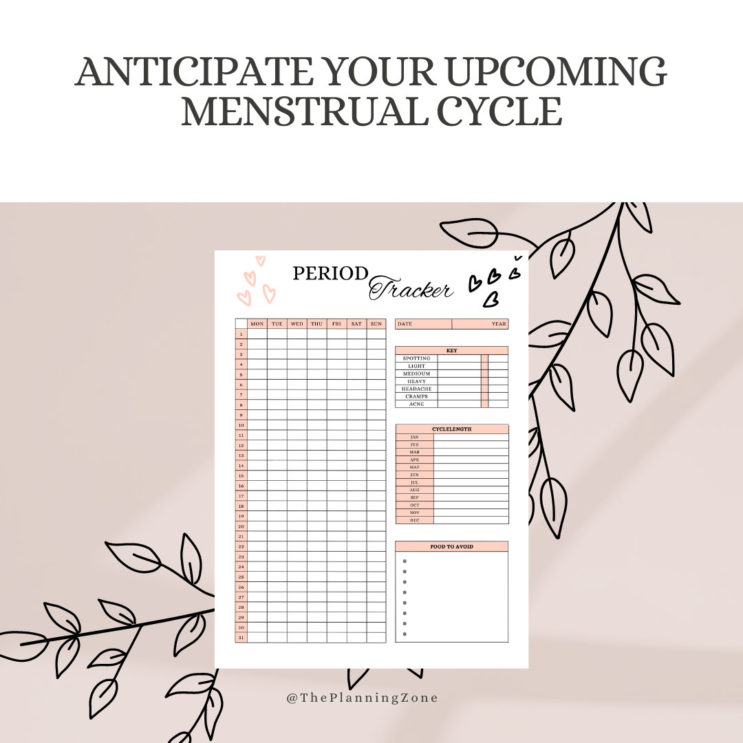 Printable Period Tracker: Symptom Tracking Menstrual Journal - Etsy