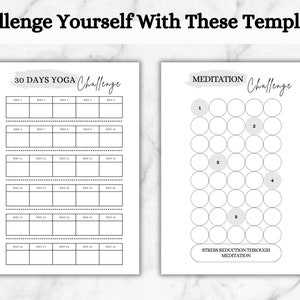 Digital Yoga Planner With Meditation Tracker: Yoga Journal | Yoga Poses ...