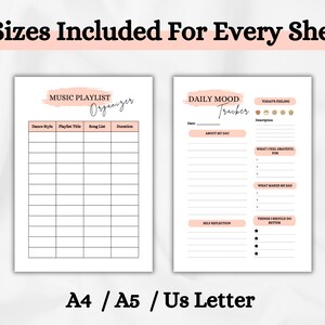 Printable Dance Planner: Dance Routine Planner, Dance Journal, Dance ...