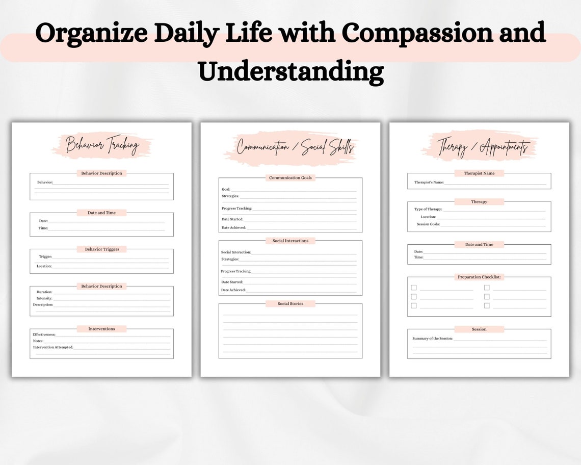 Printable Autism Planner: Autism Planner Adult, Daily Planner for ...