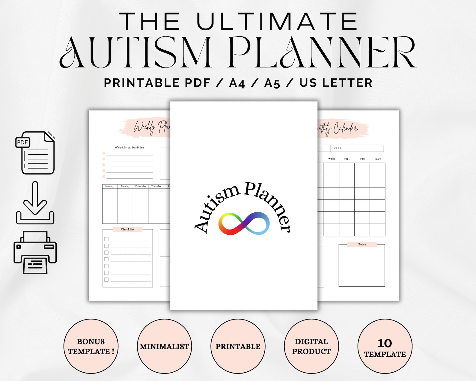 Printable Autism Planner, Autism Planner Adult, Daily Planner for ...