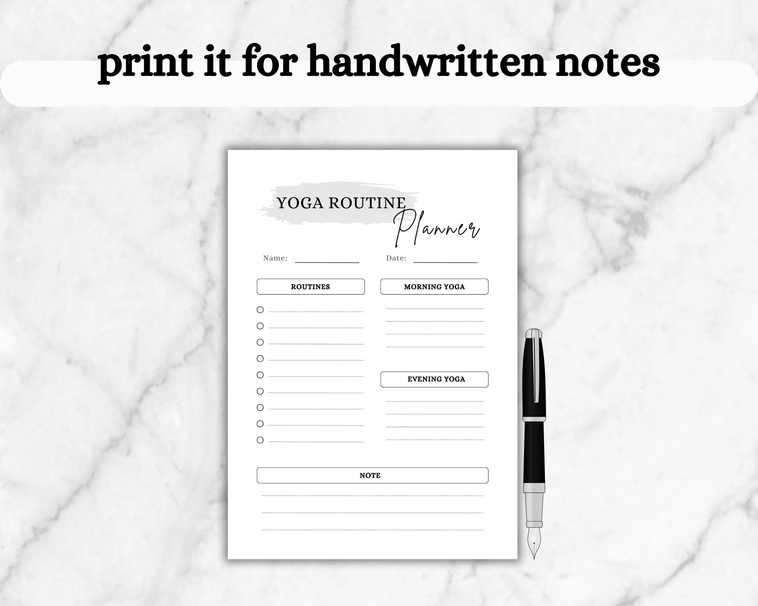 Digital Yoga Planner With Meditation Tracker: Yoga Journal Yoga Poses ...