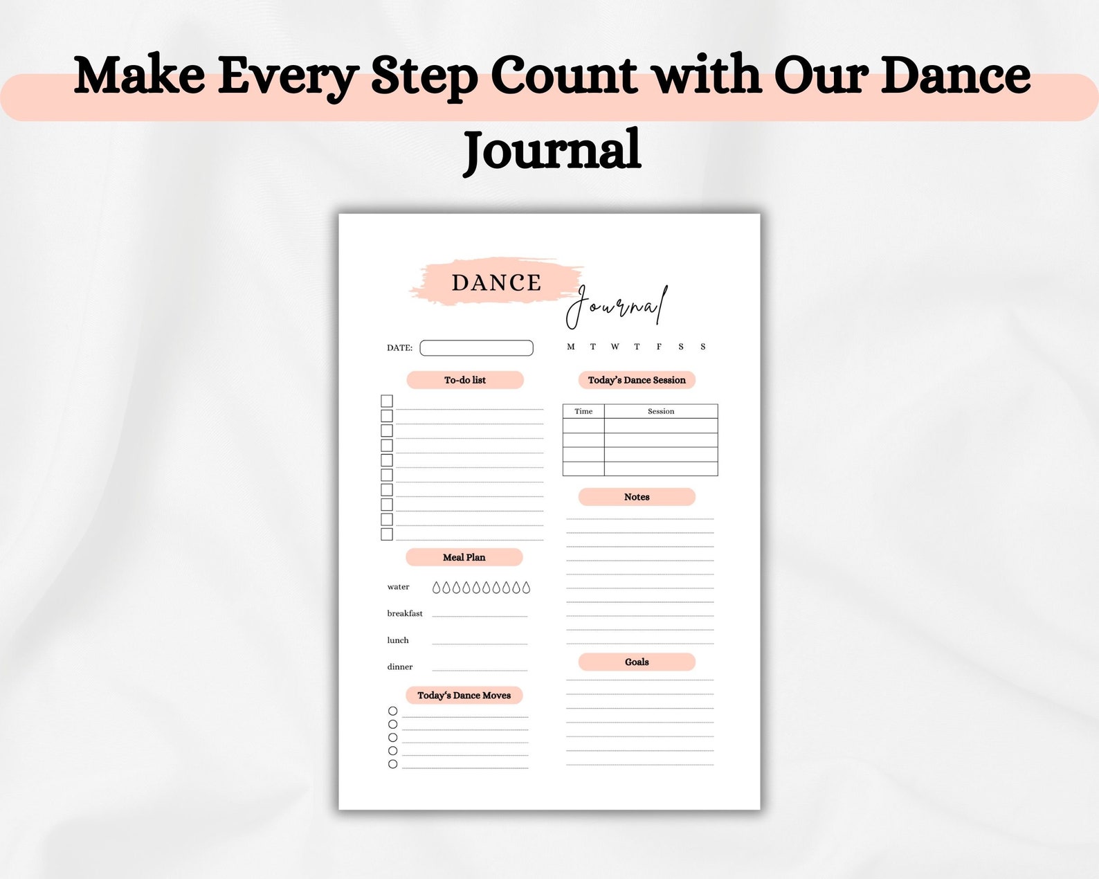 Printable Dance Planner: Dance Routine Planner, Dance Journal, Dance ...